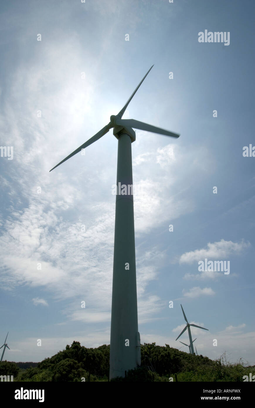 Windfarm at Cross Lanes Cury Cornwall England UK Stock Photo - Alamy