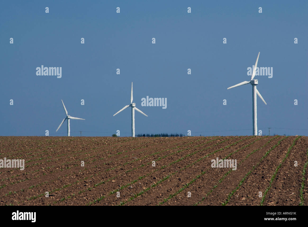 Windfarm at Cross Lanes Cury Cornwall England UK Stock Photo - Alamy