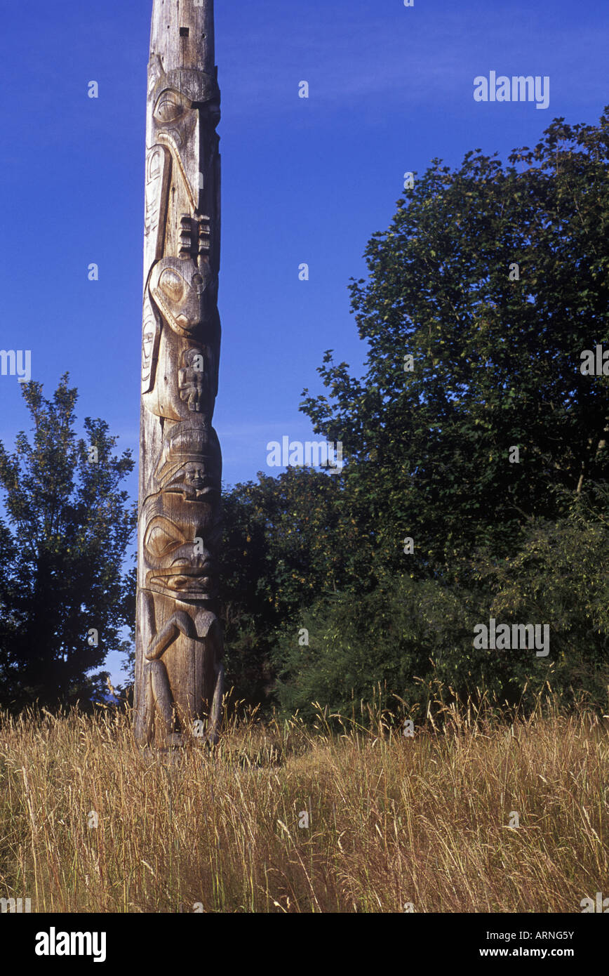 First nations totem pole art anthropology museum hi-res stock ...