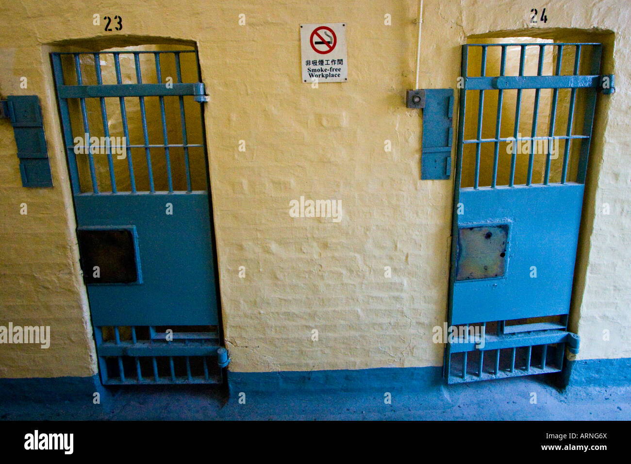 Cells and Cellblock in Victoria Prison Hong Kong Stock Photo - Alamy