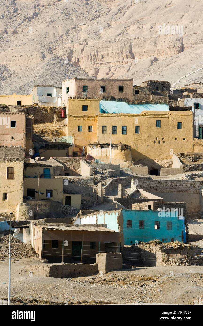 The old village of Gurna West Bank Luxor Nile Valley Egypt Stock Photo ...