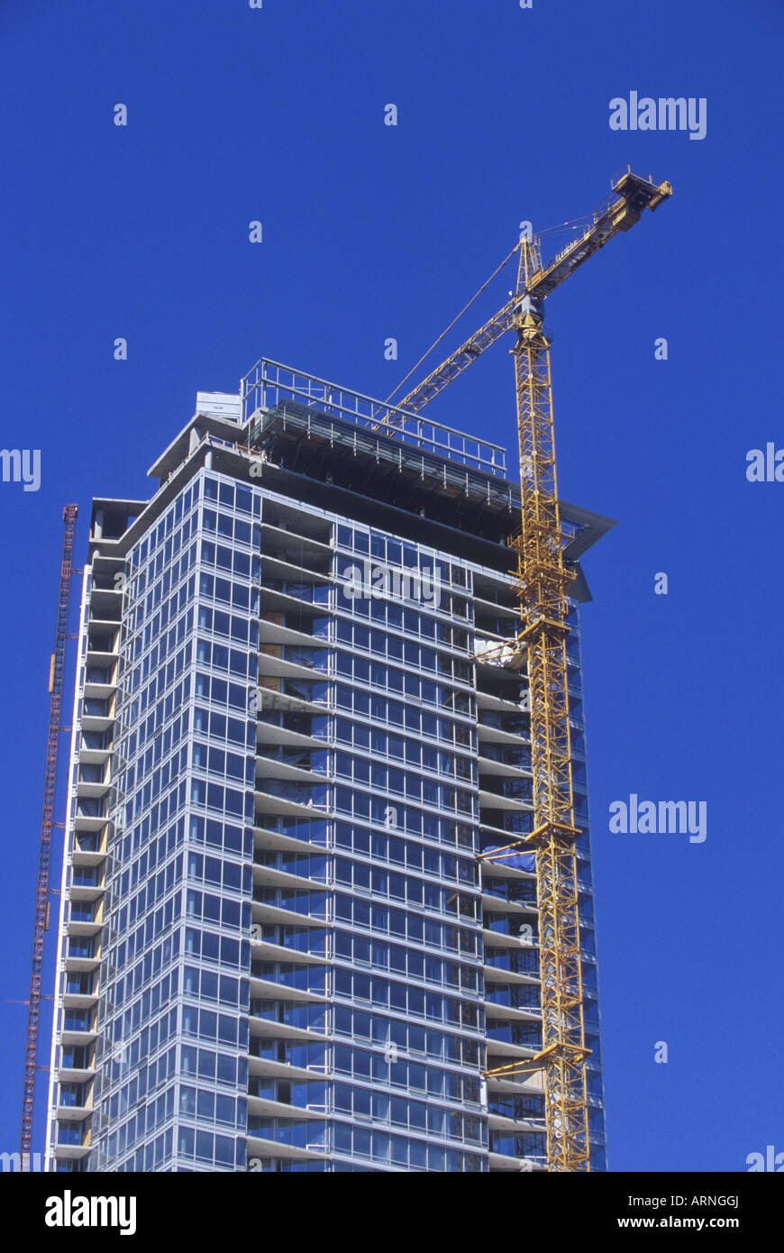 New high rise building under construction, Vancouver, British Columbia ...