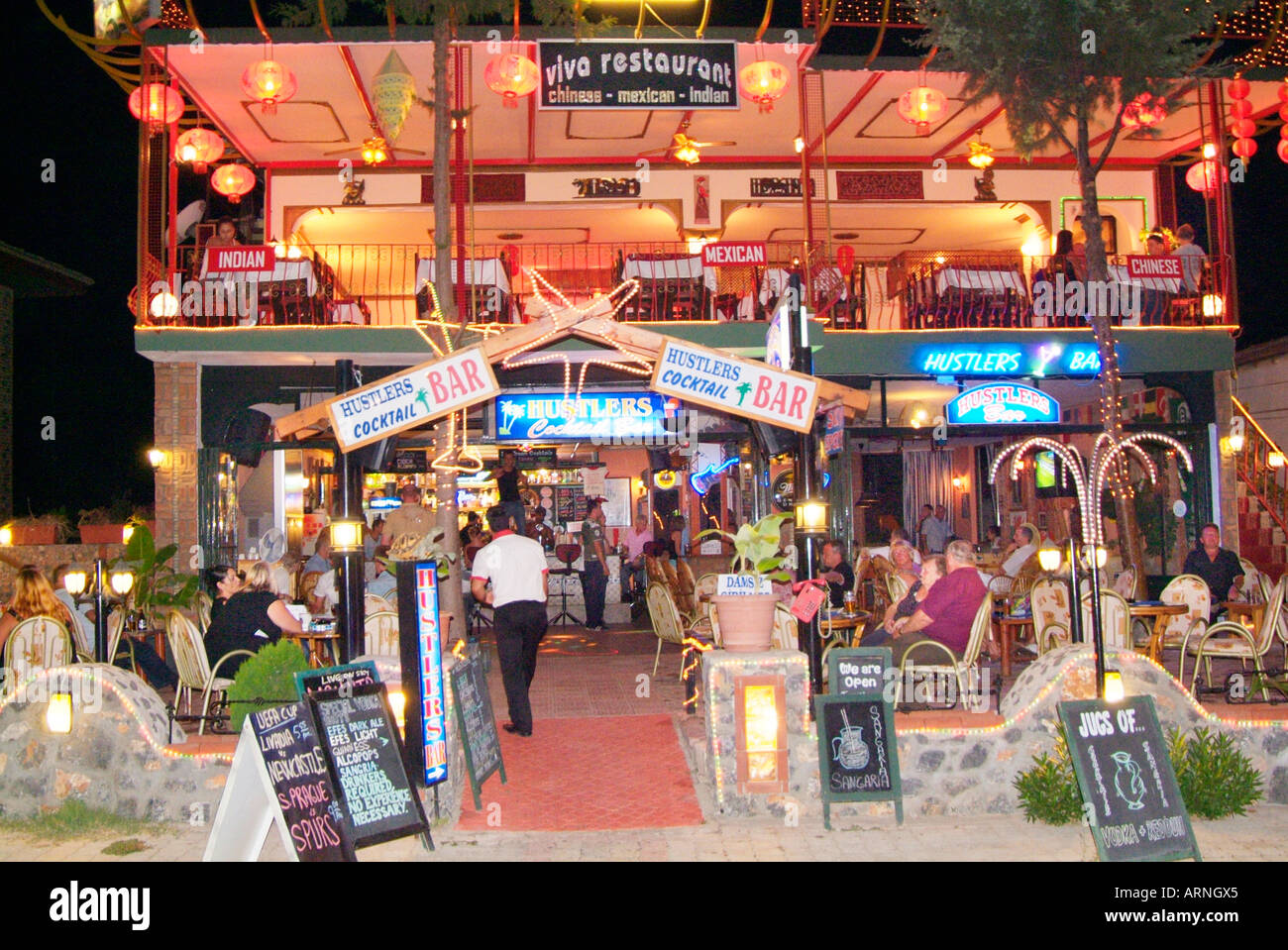 town shop retail neon sign at night evening trade trader Turkish ...