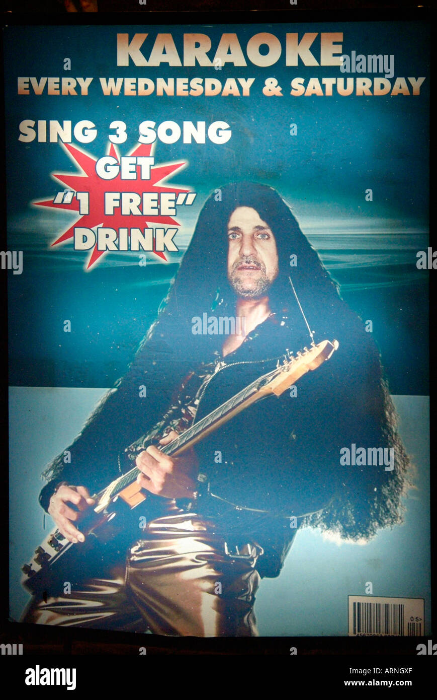 Karaoke poster advert advertisment guitar hi-res stock photography and ...