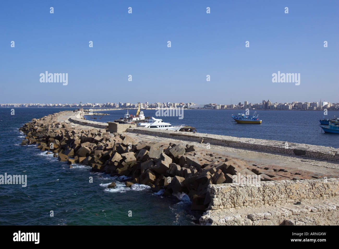 View Of Alexandria Harbour Alexandria Egypt Stock Photo - Alamy