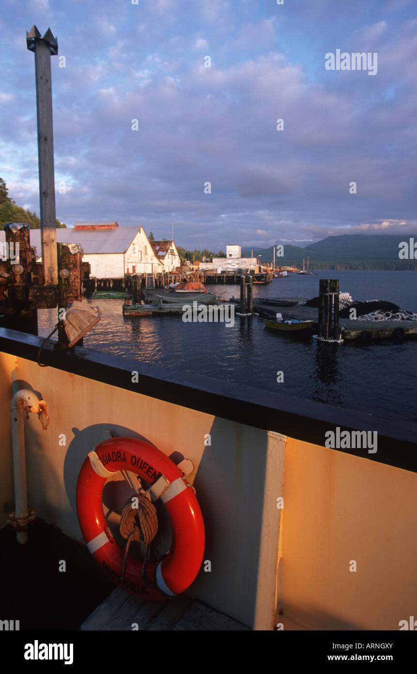 Alert Bay waterfront with cannery row, Vancouver Island, British ...