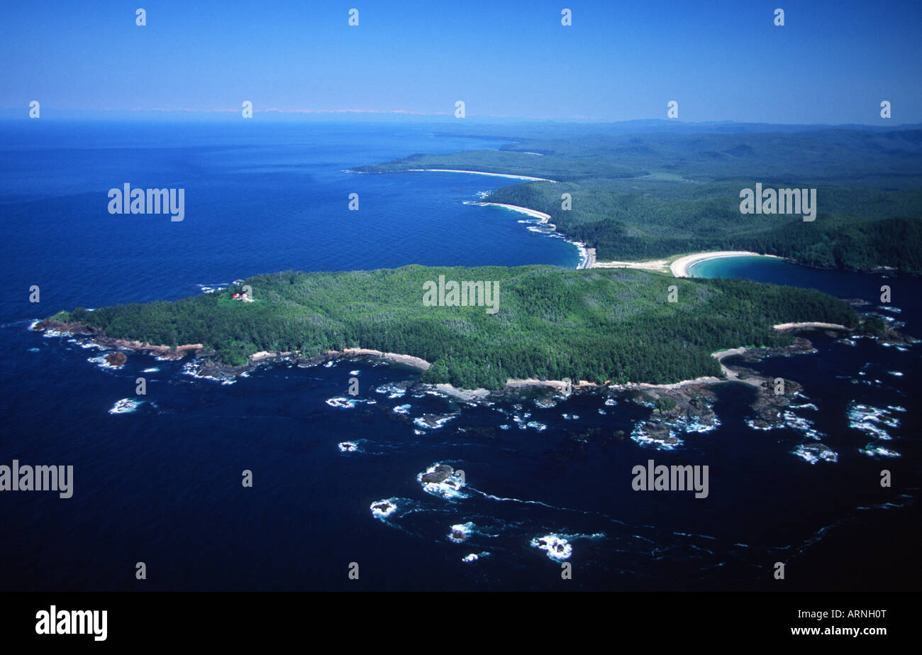Cape Scott Provincial Park - aerial of Cape, Vancouver Island, British ...