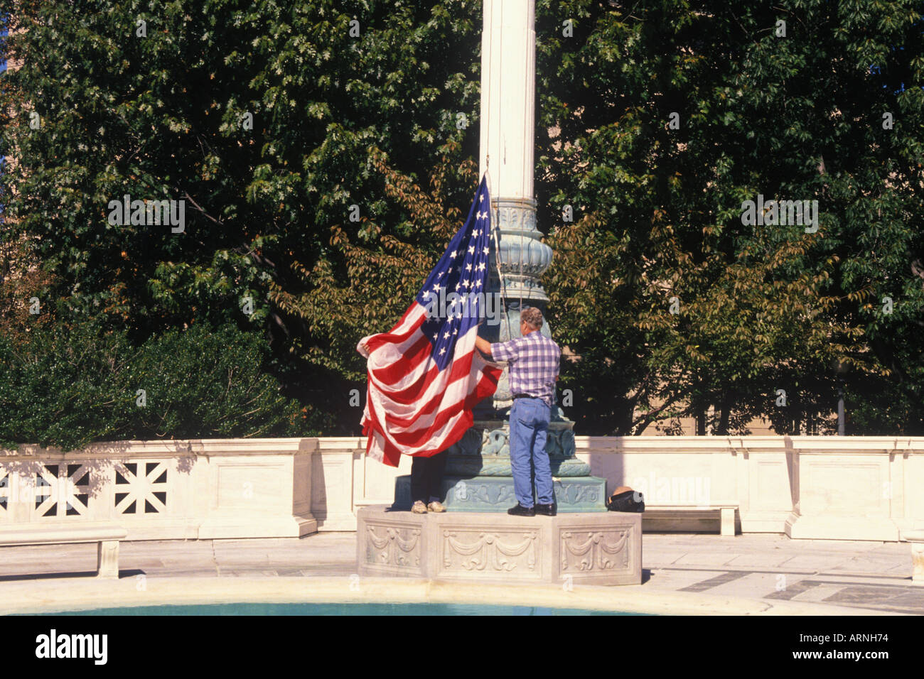 American flag raising site hi-res stock photography and images - Alamy