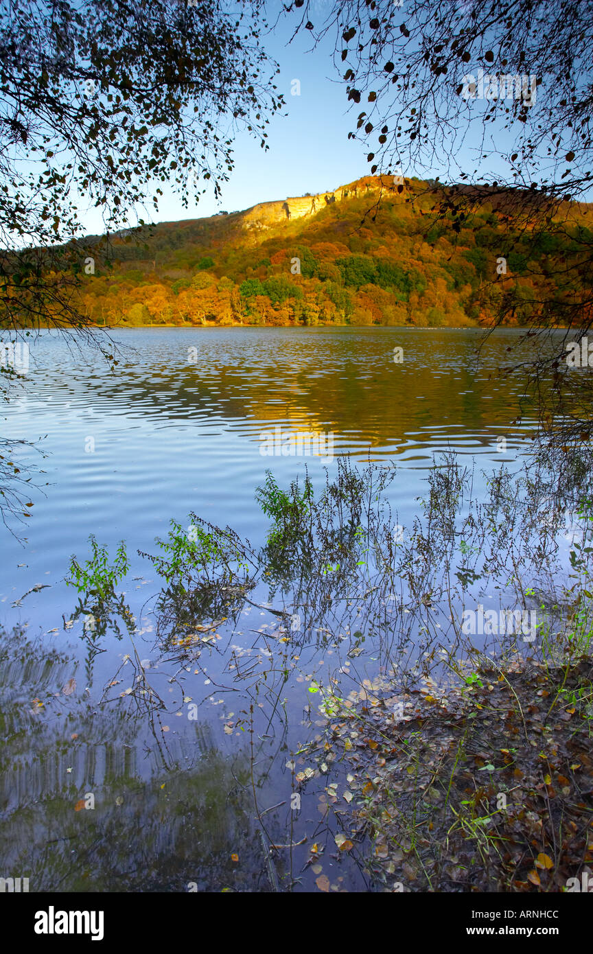 Lake Gormire and Whitestone Cliff in Autumn below Sutton Bank North ...
