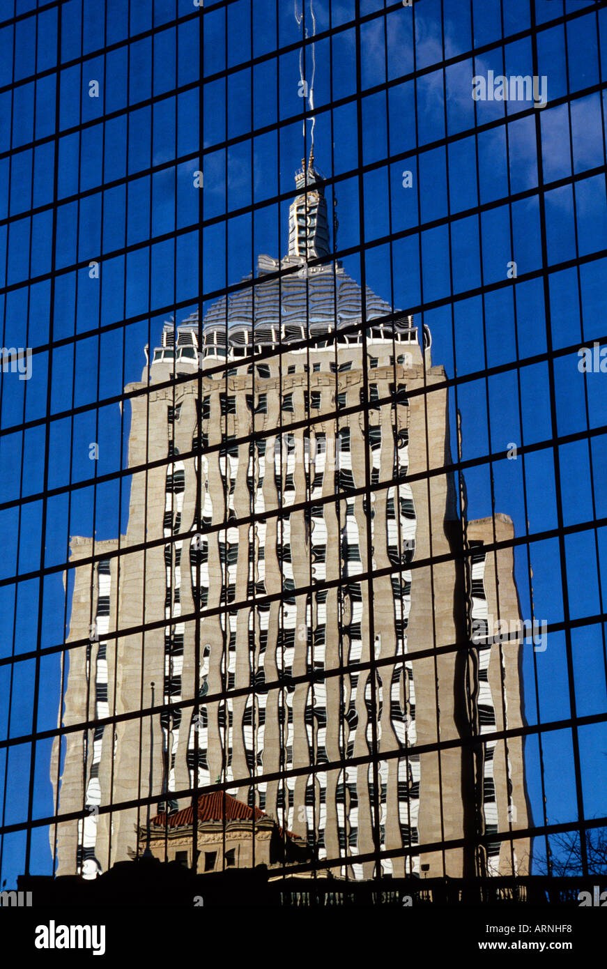 USA Boston Massachusetts Mass Old Hancock Tower Reflected in New ...