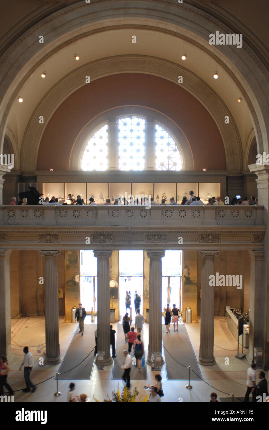 Interior of Metropolitan Museum in New York Part of lobby and the ...