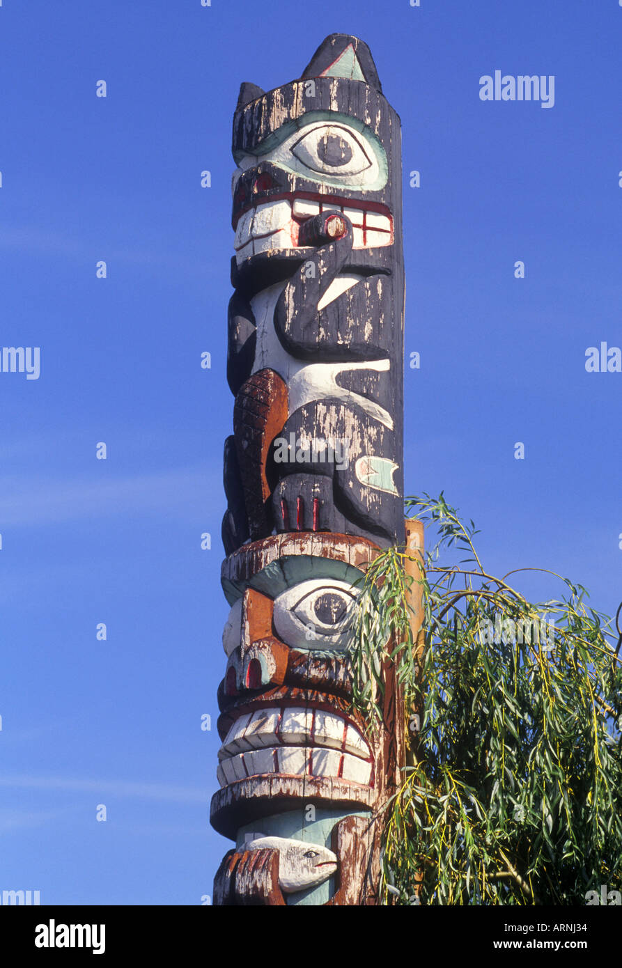 Pacific Northwest America State of Washington Seattle Totem Pole USA ...
