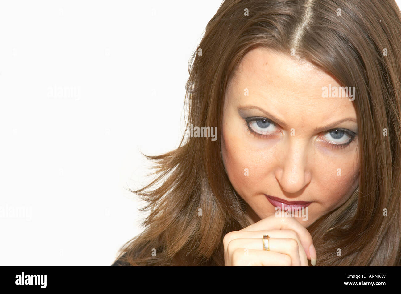 Mean stare woman hi-res stock photography and images - Alamy