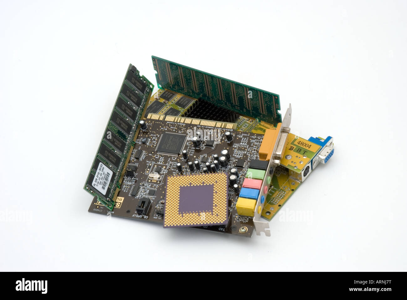 Various computer components Stock Photo - Alamy