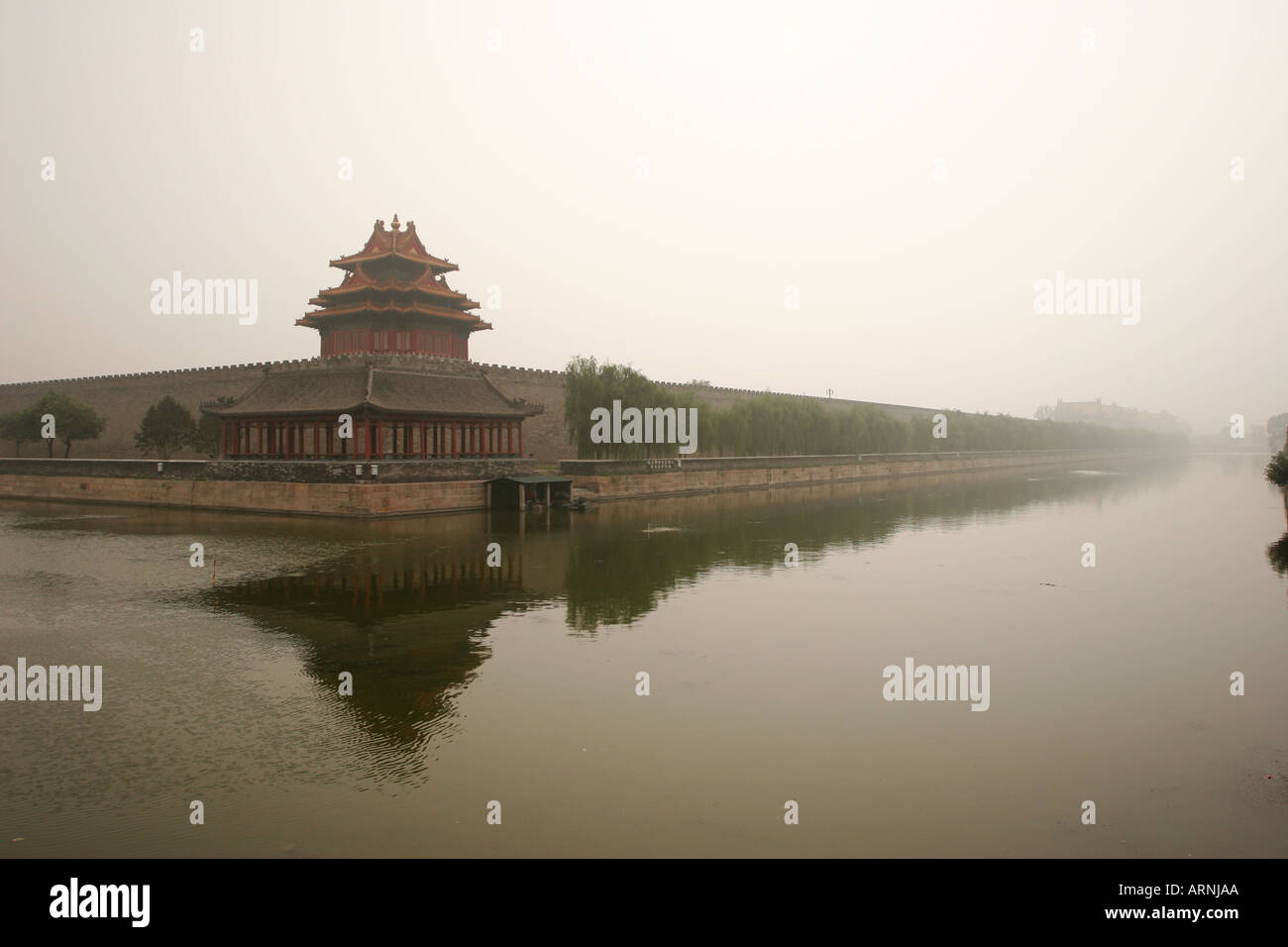 The Palace moat around the Forbidden City in Beijing China Stock Photo ...