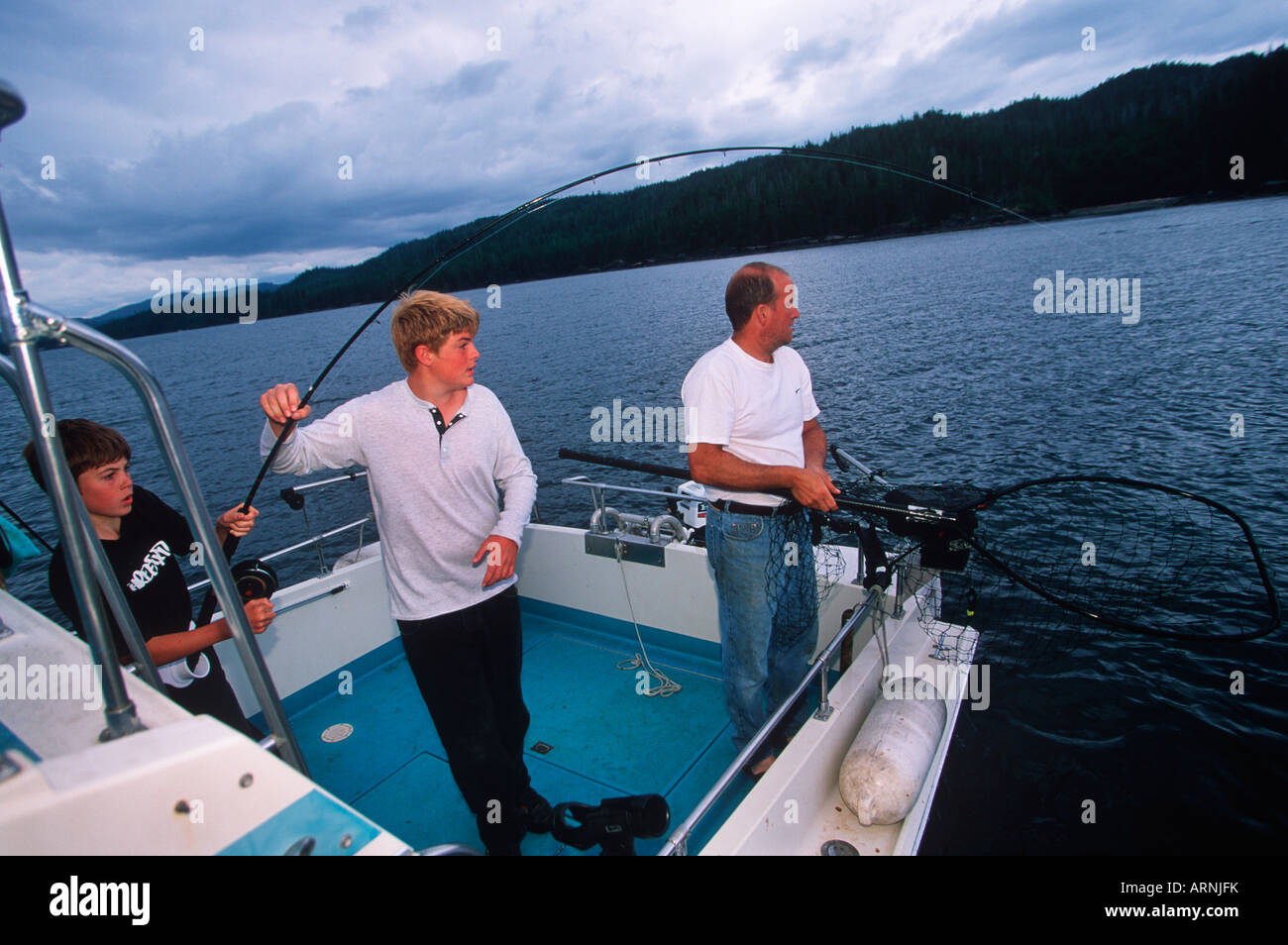 Child king salmon fishing hi-res stock photography and images - Alamy