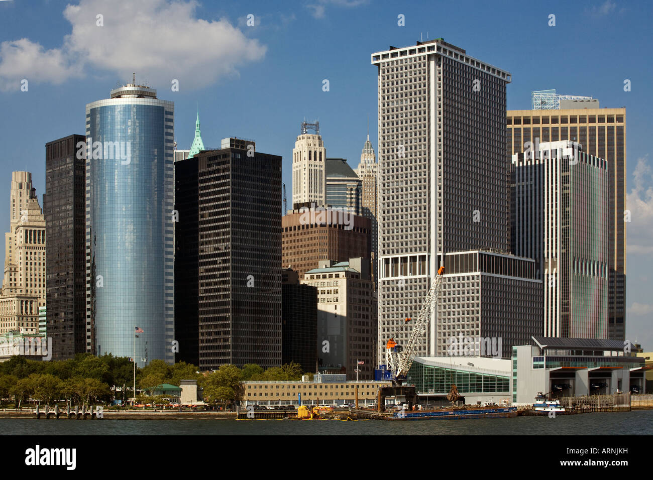 View from the STATEN ISLAND FERRY to BATTERY PARK CITY LOWER MANHATTAN ...