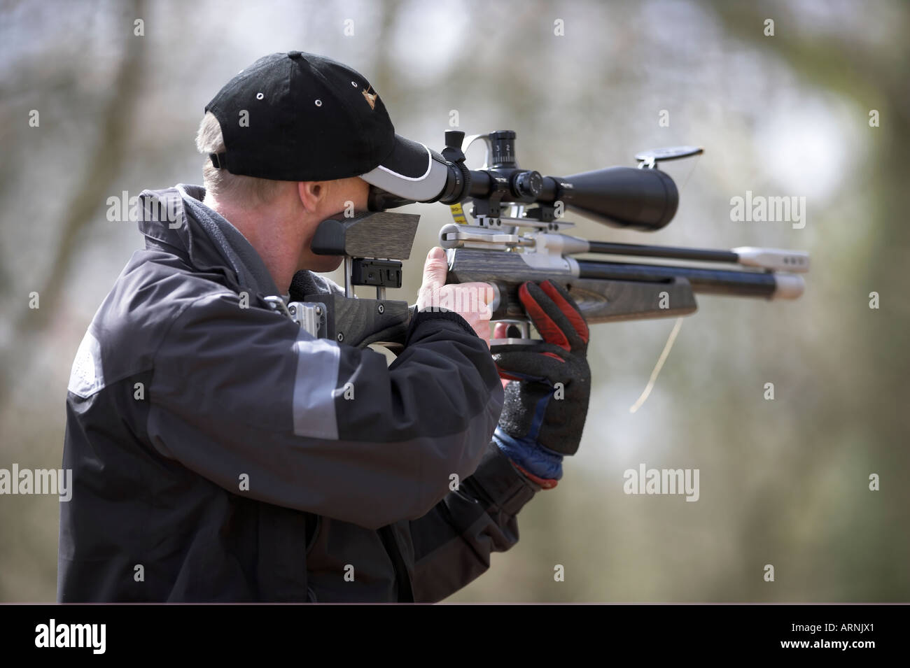 Field Target shooter competing in a shooting event Stock Photo - Alamy