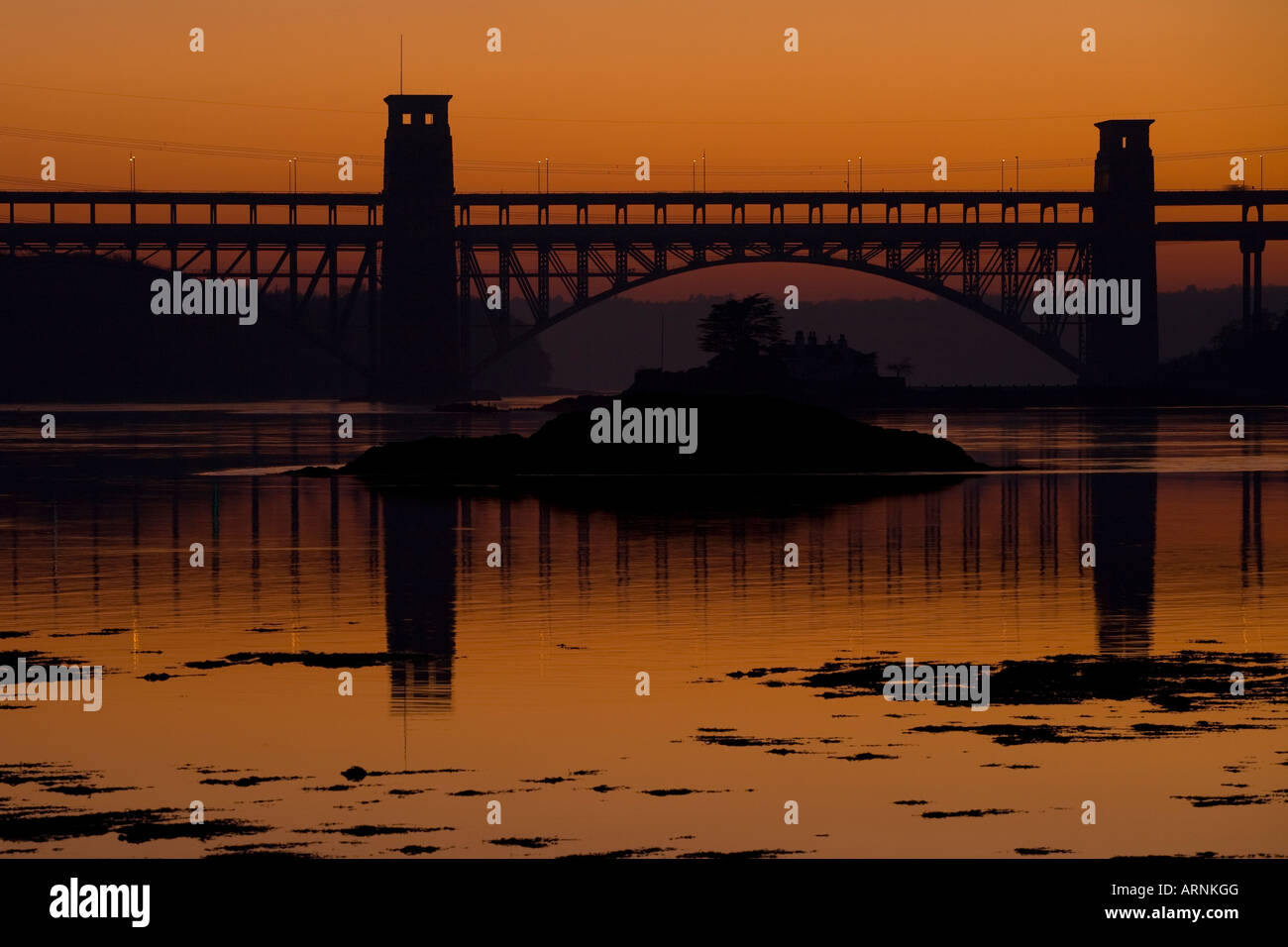 Britannia Bridge, Anglesey, Wales Stock Photo - Alamy