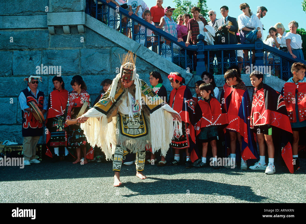 inner harbour, first nations dancer, Victoria, Vancouver Island ...