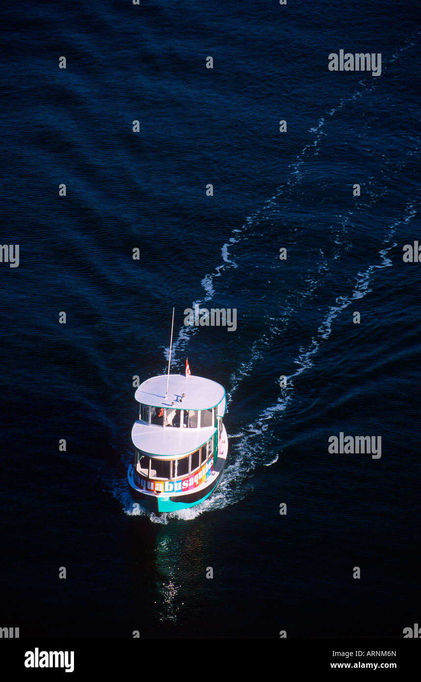 aquabus aerial view from bridge, Vancouver, British Columbia, Canada ...