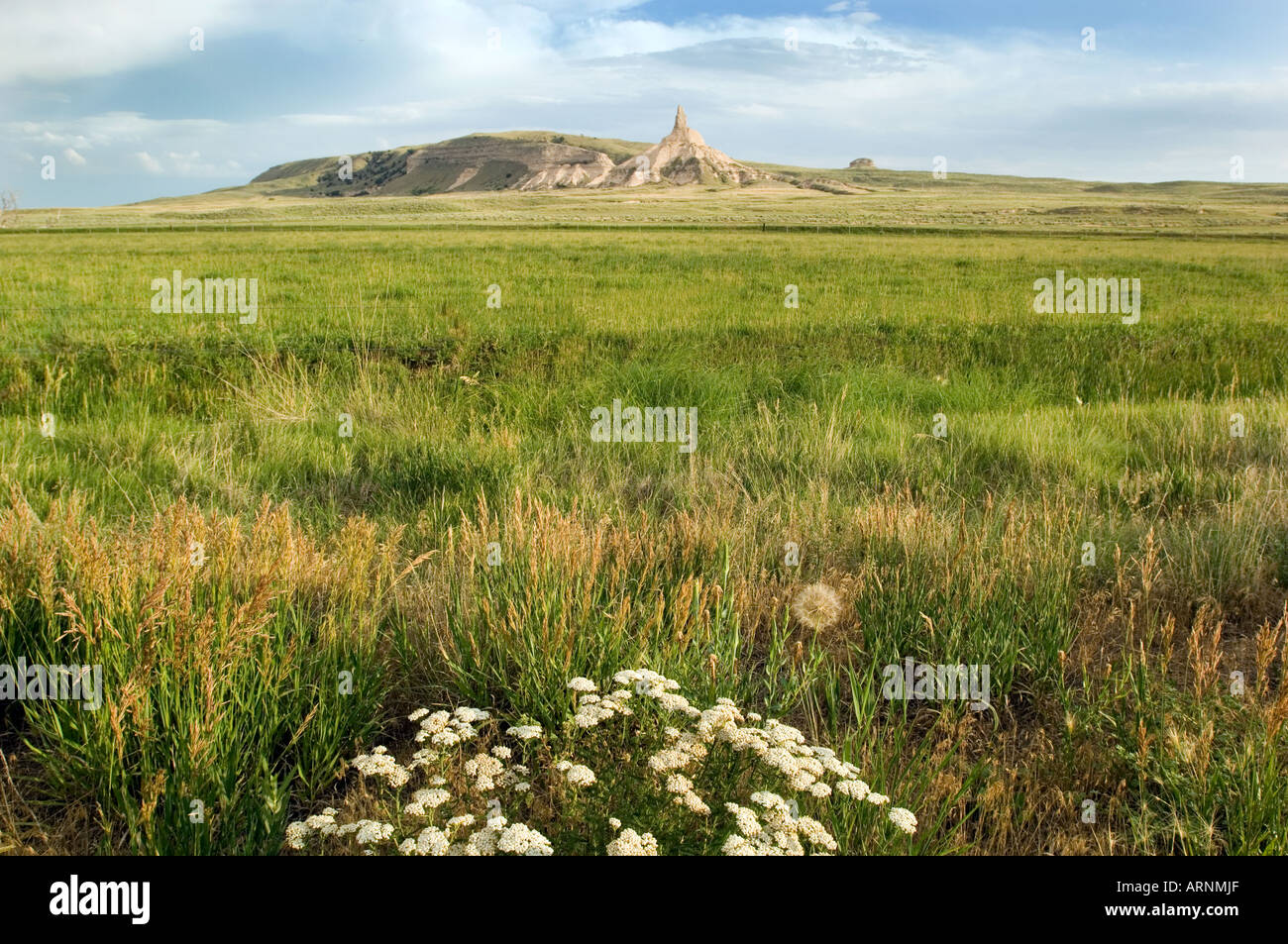 Chimney Rock, famous geographical landmark near to Bayard NE Stock ...