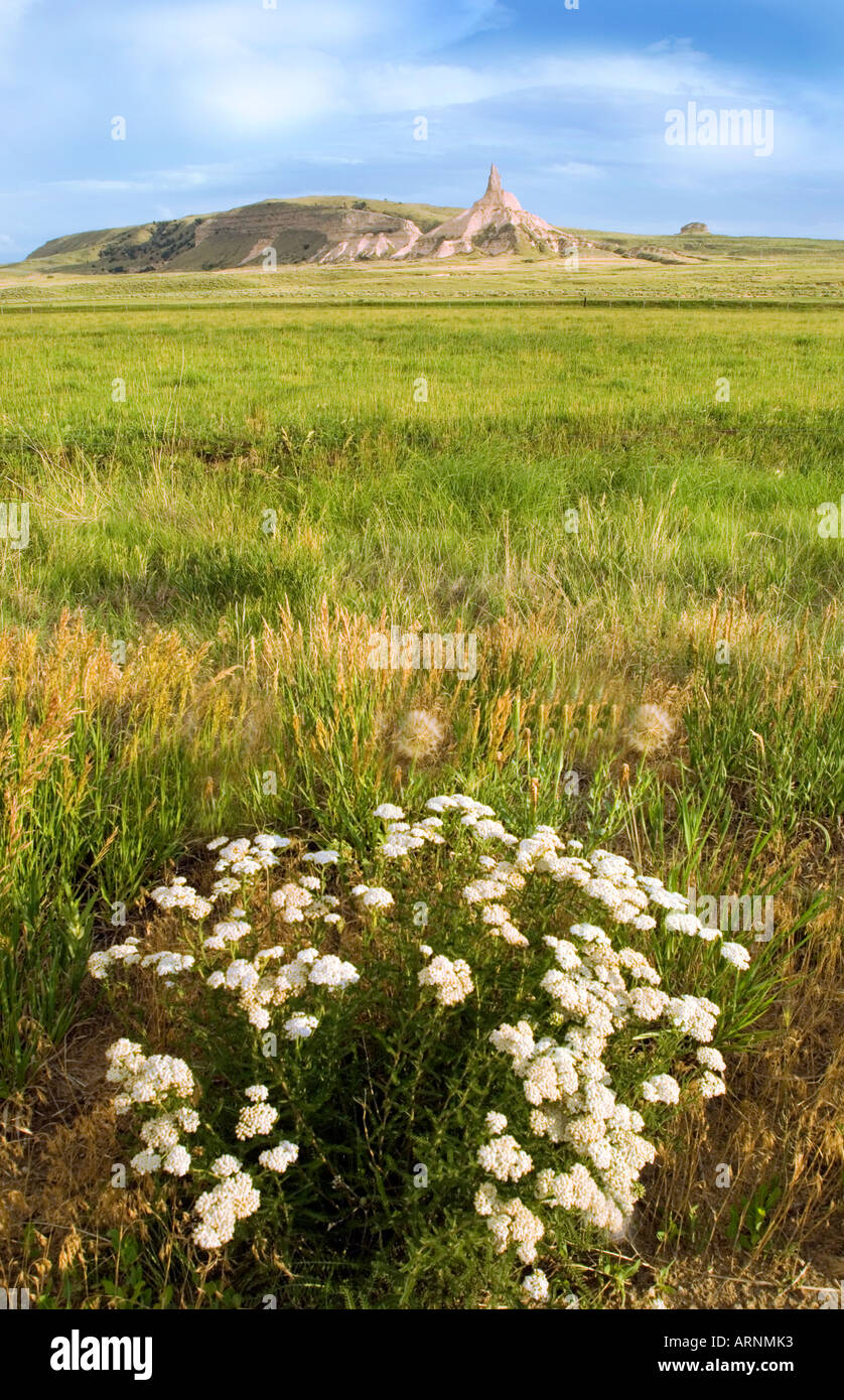 Chimney Rock, famous geographical landmark near to Bayard NE Stock ...