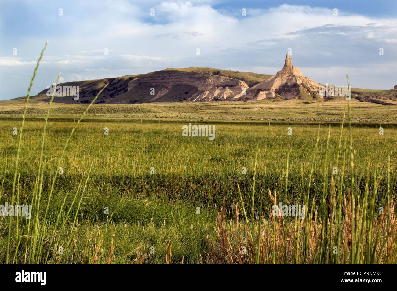 Chimney Rock, famous geographical landmark near to Bayard NE Stock ...