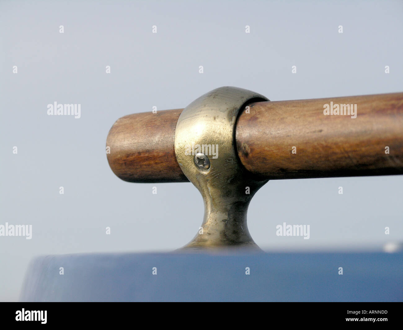 Handrail in brass fitting Stock Photo - Alamy