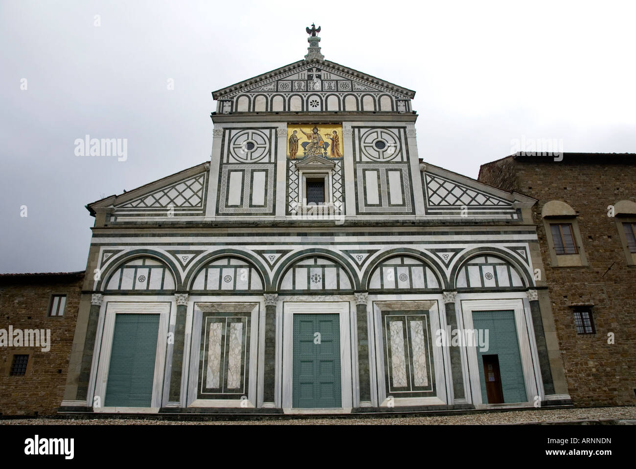 The facade of San Miniato Florence Tuscany Italy Stock Photo - Alamy