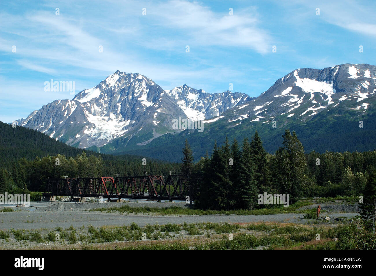 A rusty bridge. Alaska Stock Photo - Alamy