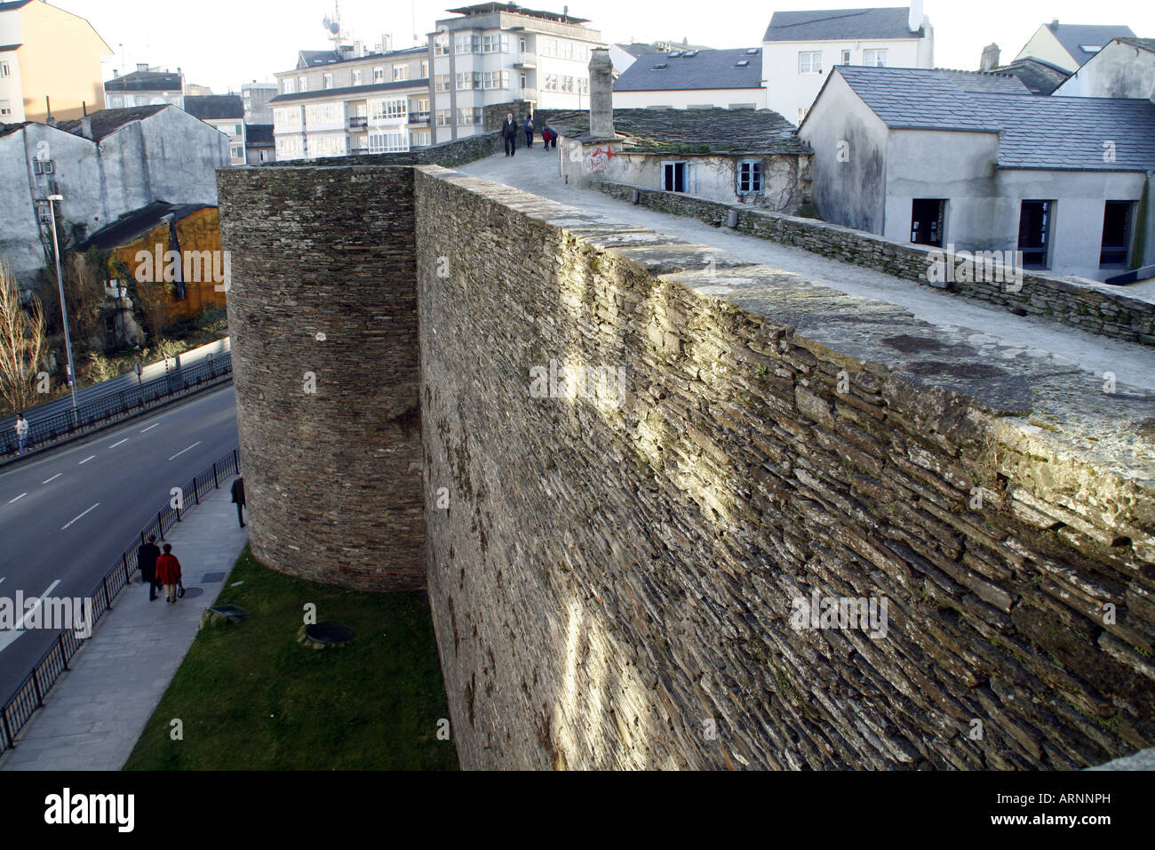 Roman wall of Lugo, Galicia, Spain Stock Photo - Alamy