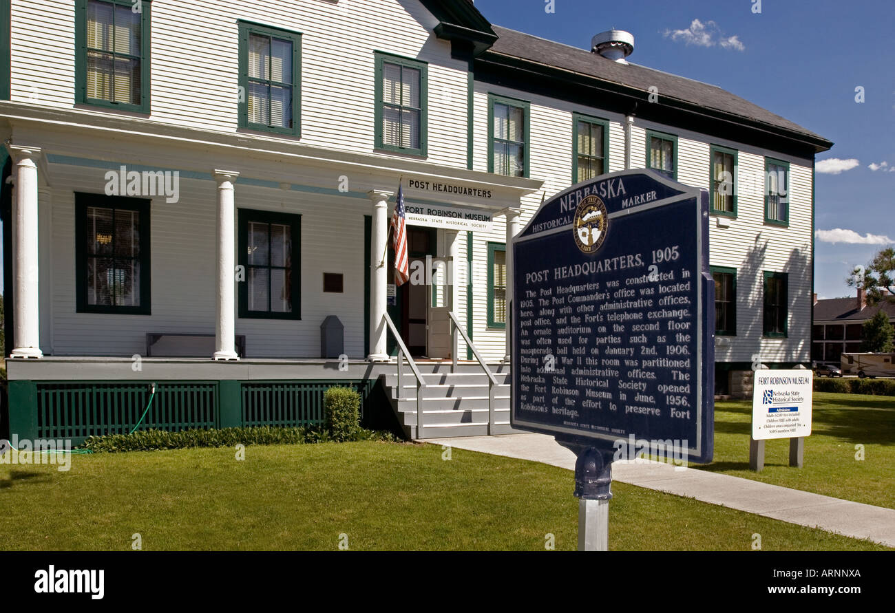 Post Headquarters and Fort Robinson Museum at Fort Robinson State Park ...