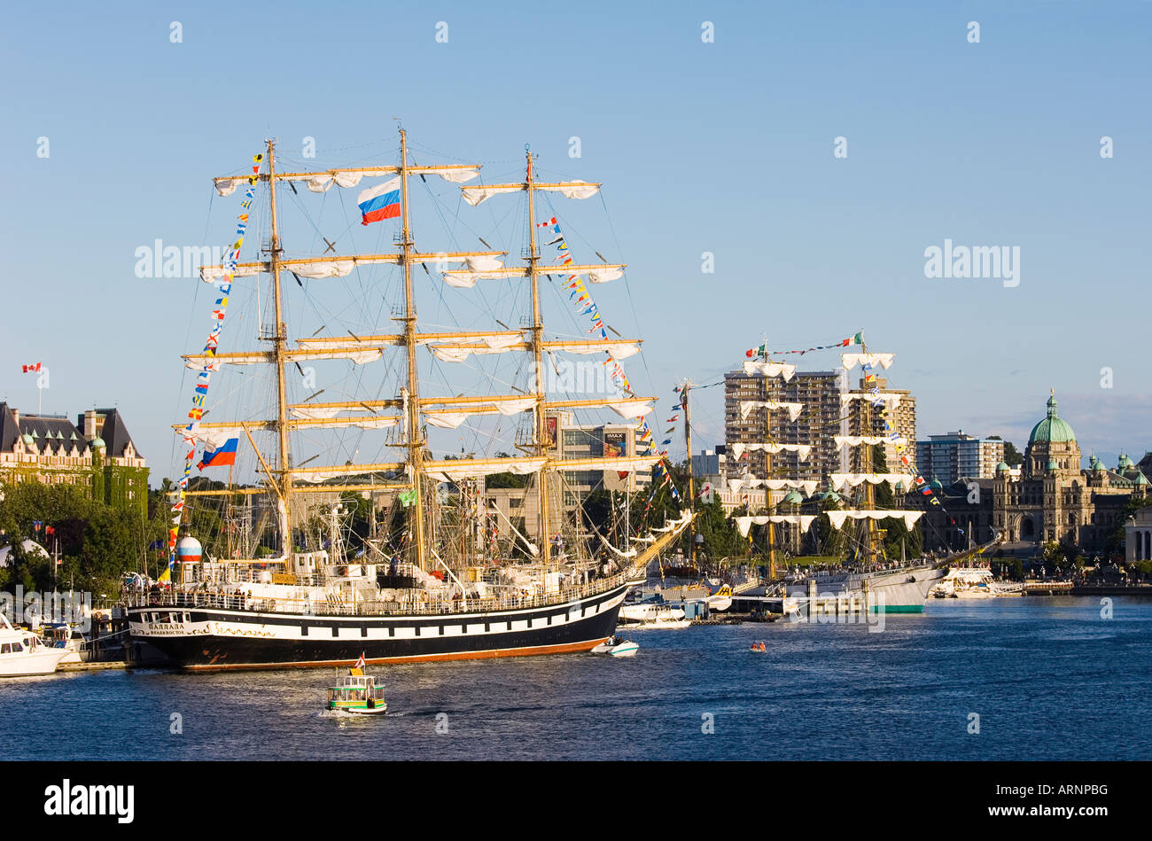 Tall ships festival, Victoria Inner Harbour, Vancouver Island, British ...
