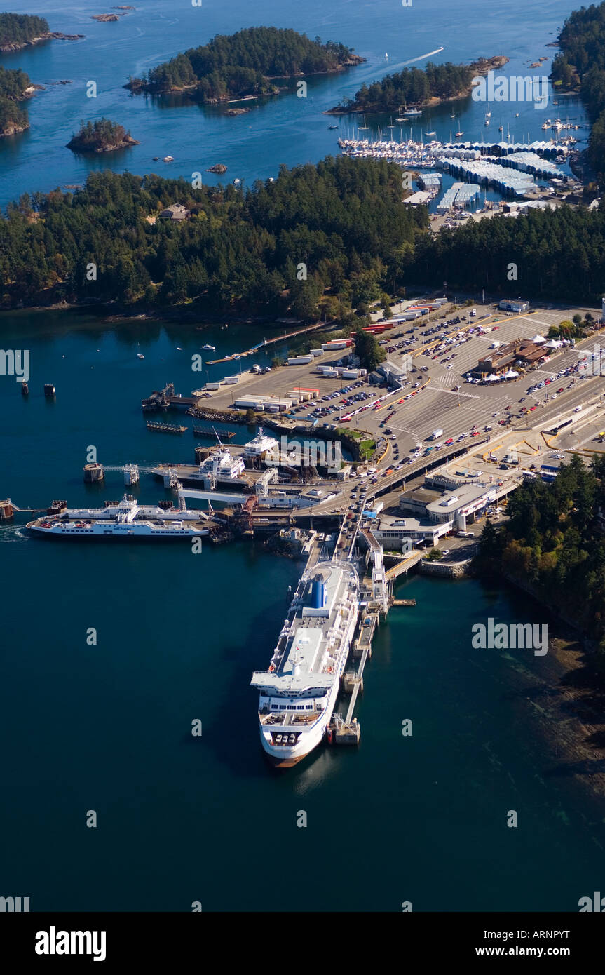 Swartz Bay BC Ferry terminal aerial photo, Vancouver Island, British ...