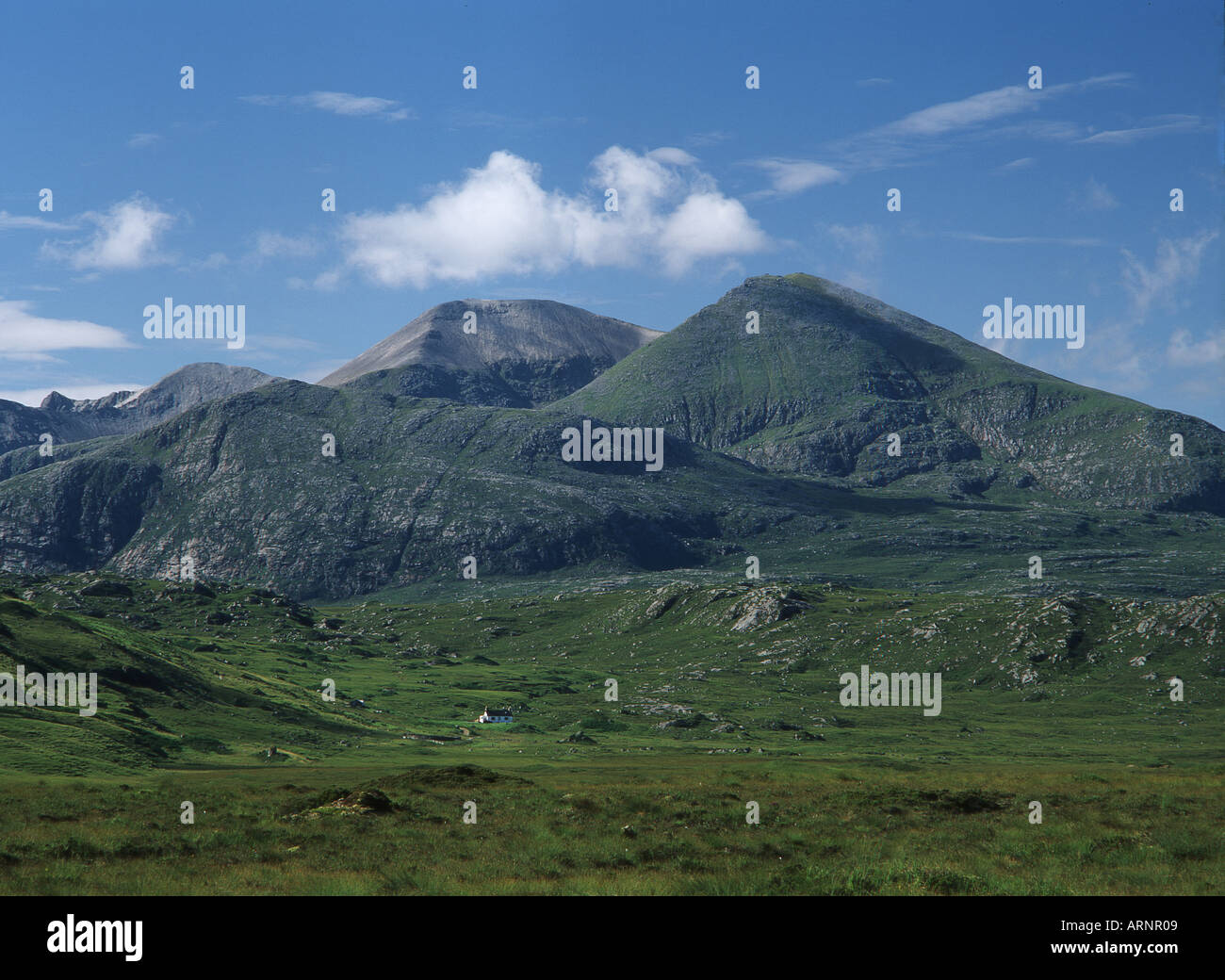 Foinaven with Small Croft Highlands UK Stock Photo - Alamy