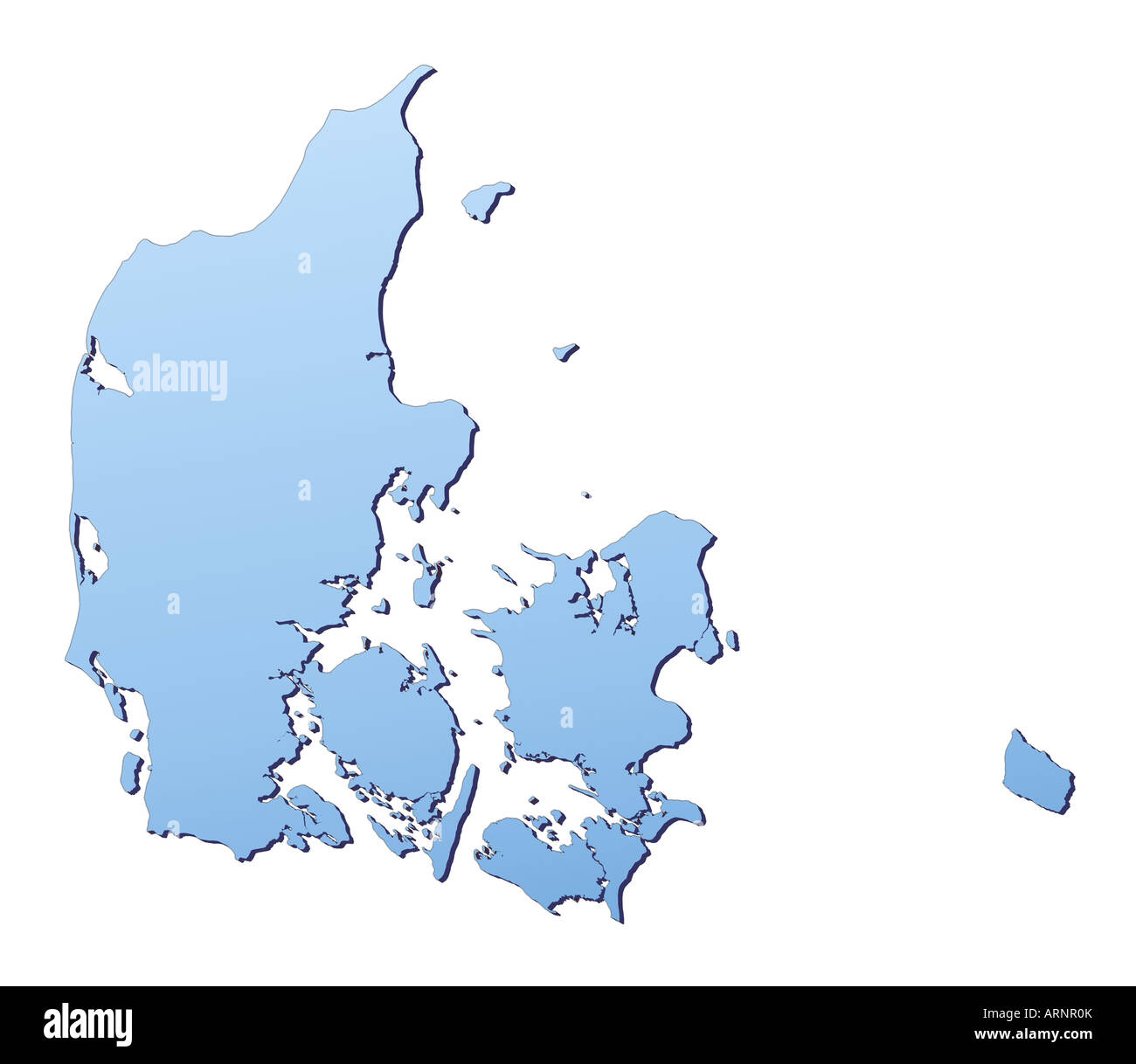 Denmark map hi-res stock photography and images - Alamy