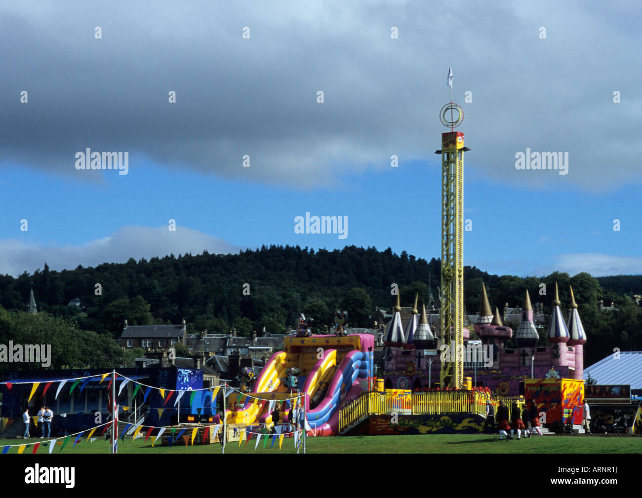 Funfair At Crieff Highland Games in Scotland Stock Photo - Alamy