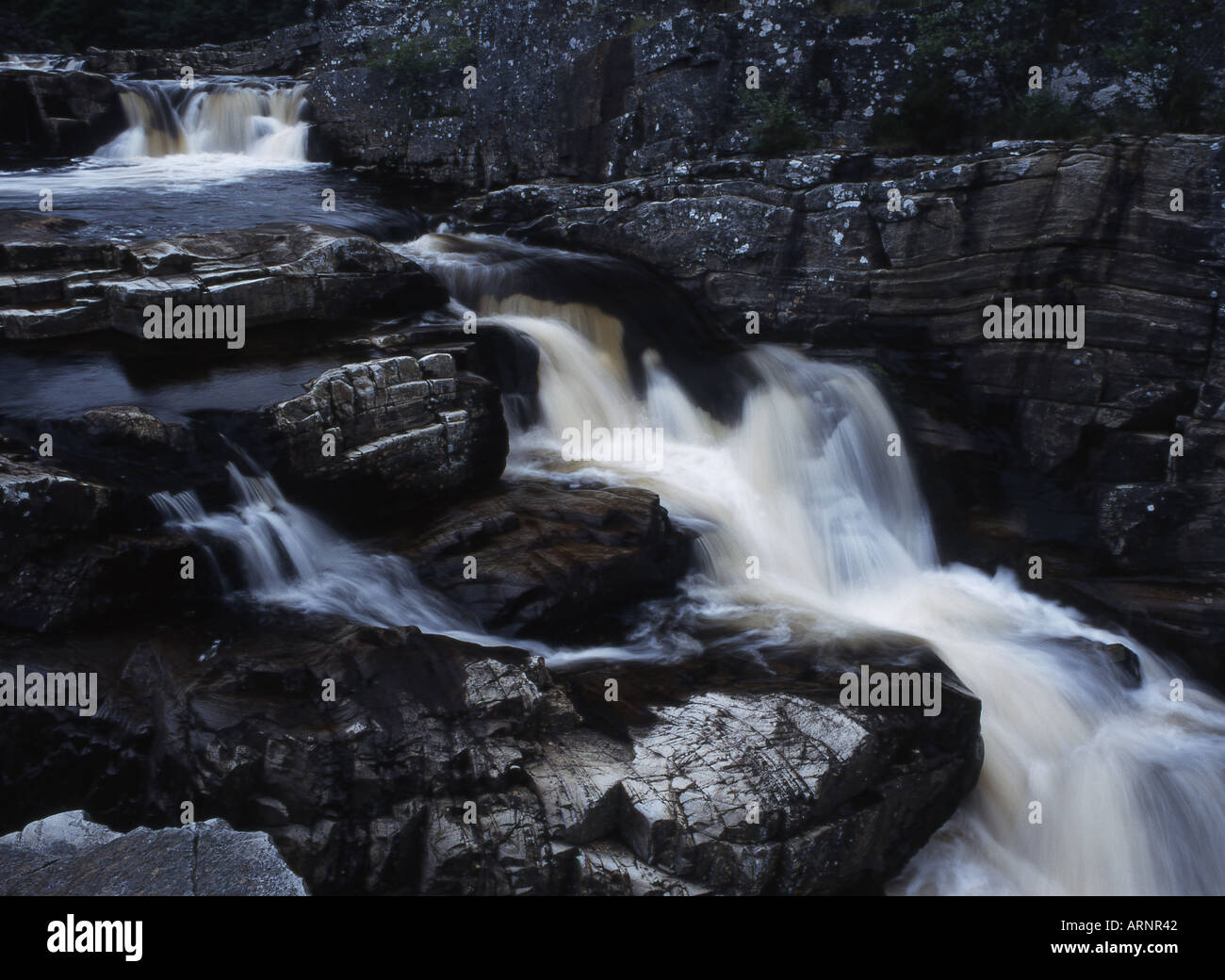 Waterfall of the Blackwater River Highlands UK Stock Photo - Alamy
