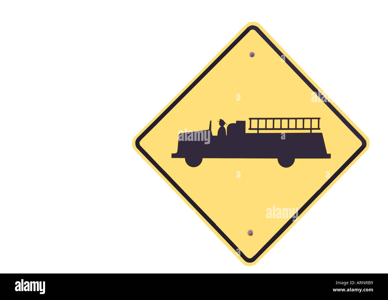 Fire Department Warning Sign Stock Photo - Alamy