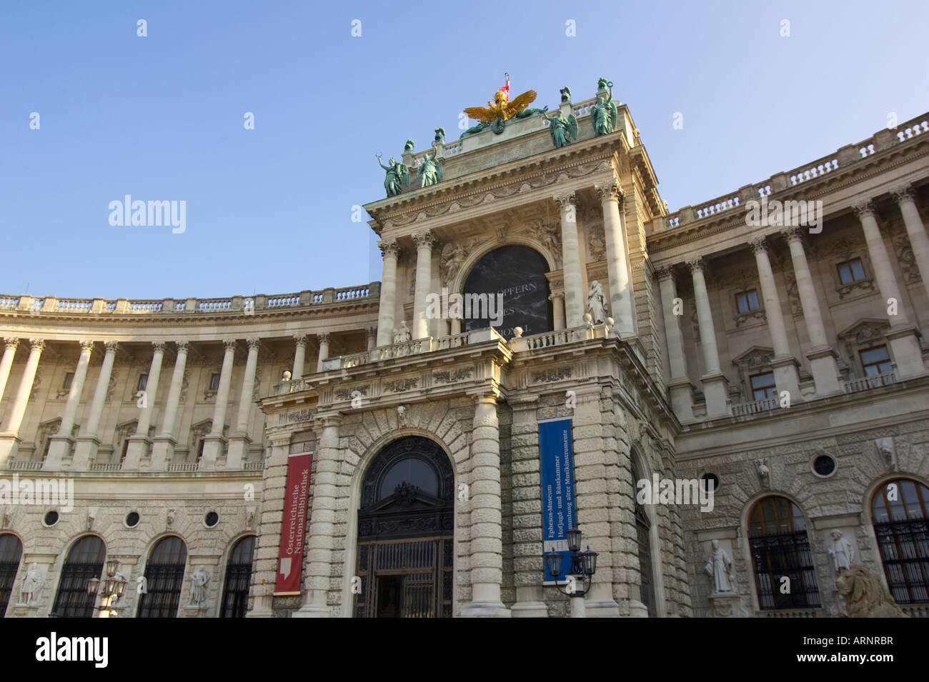 Austrian National Library, Hofburg Complex Vienna Austria Stock Photo ...