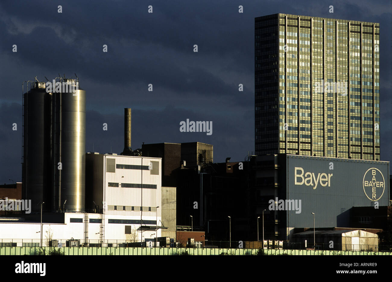 Bayer chemical plant, Leverkusen, North Rhine Westphalia, Germany Stock ...