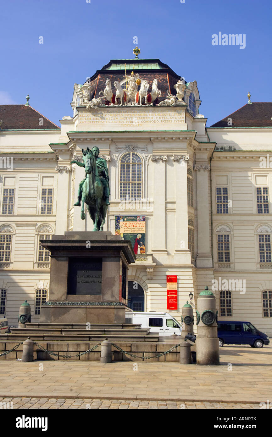 Josefsplatz With Statue of Joseph II Vienna Austria Stock Photo - Alamy