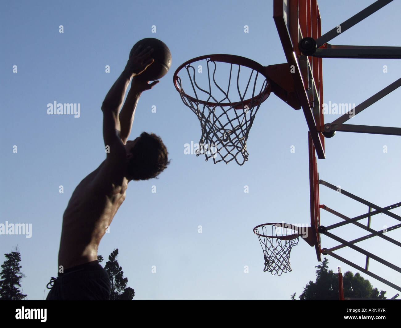 basketball match outdoors Stock Photo - Alamy