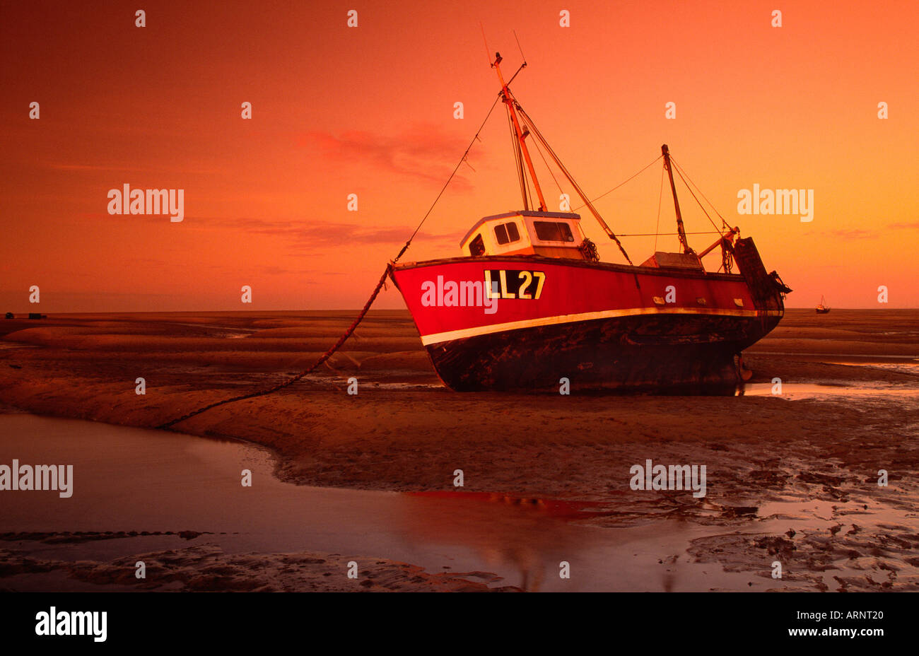 Fishing Boat, Wirral Stock Photo - Alamy