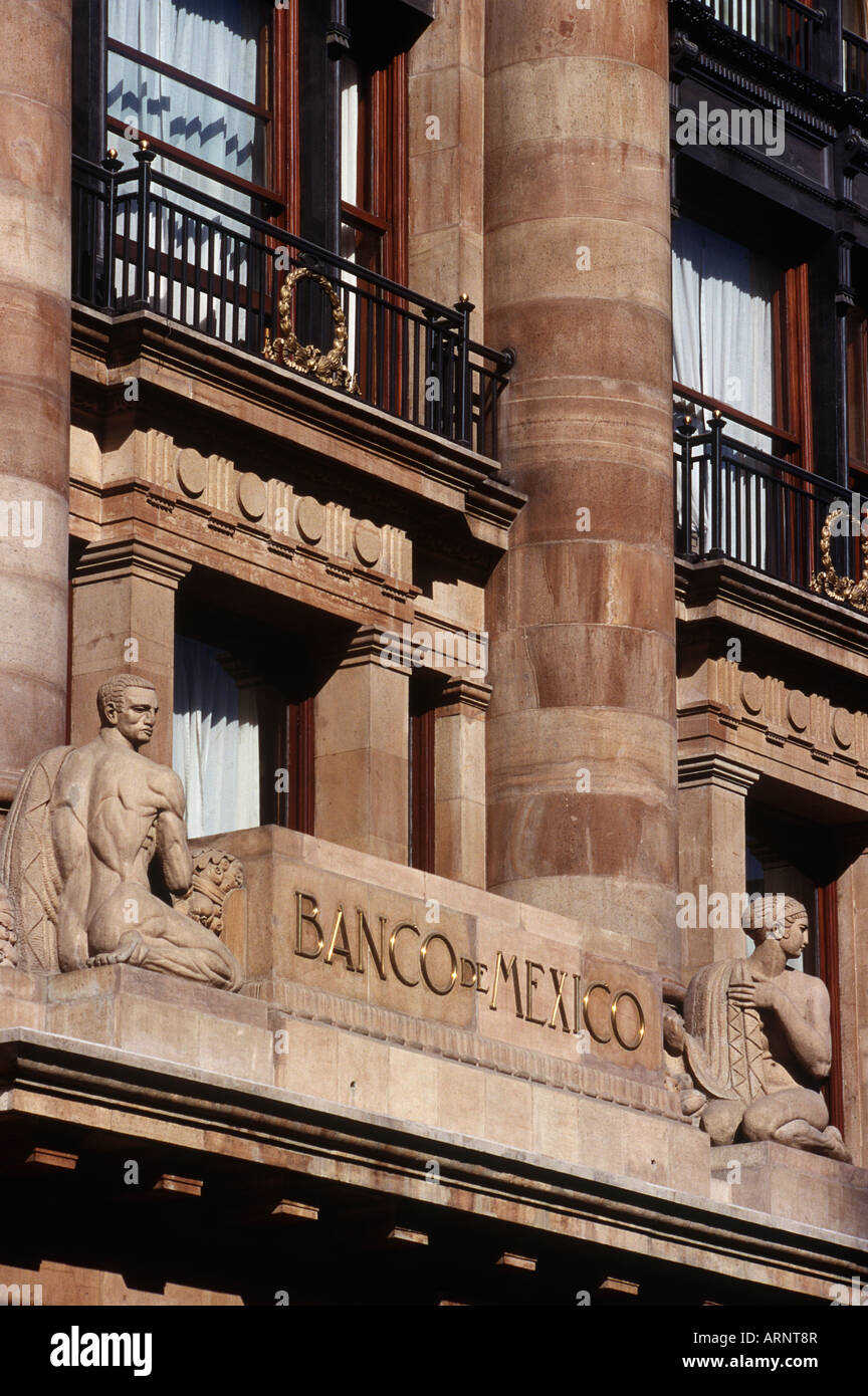 Mexico City, Bank of Mexico sign Stock Photo - Alamy