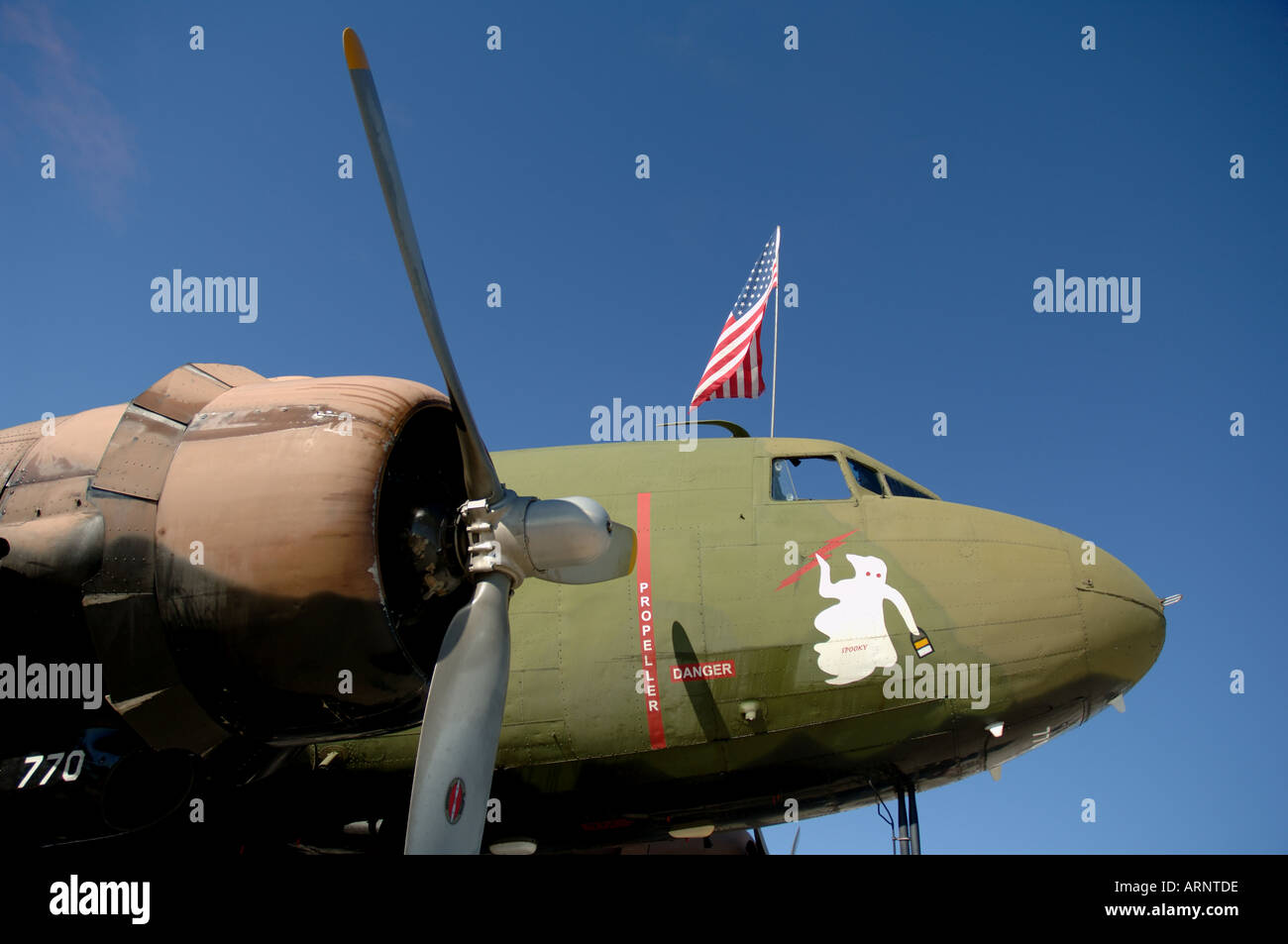 Old cargo and transportation airplane at Edwards Air Force Base Open ...