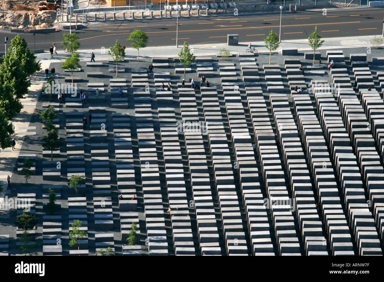 aerial view of the Jewish holocaust memorial in Berlin Germany Stock ...