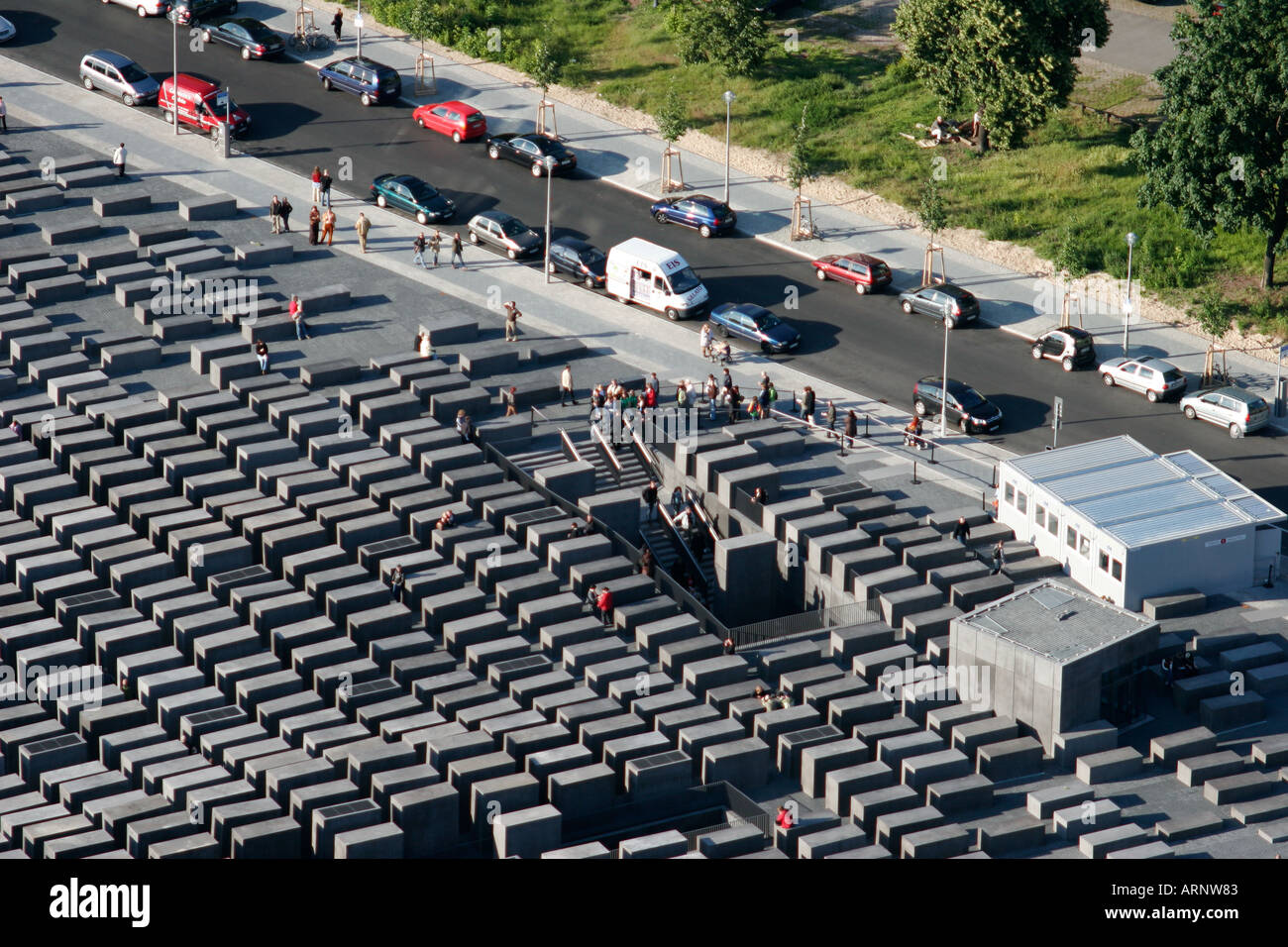 aerial view of the Jewish holocaust memorial in Berlin Germany Stock ...