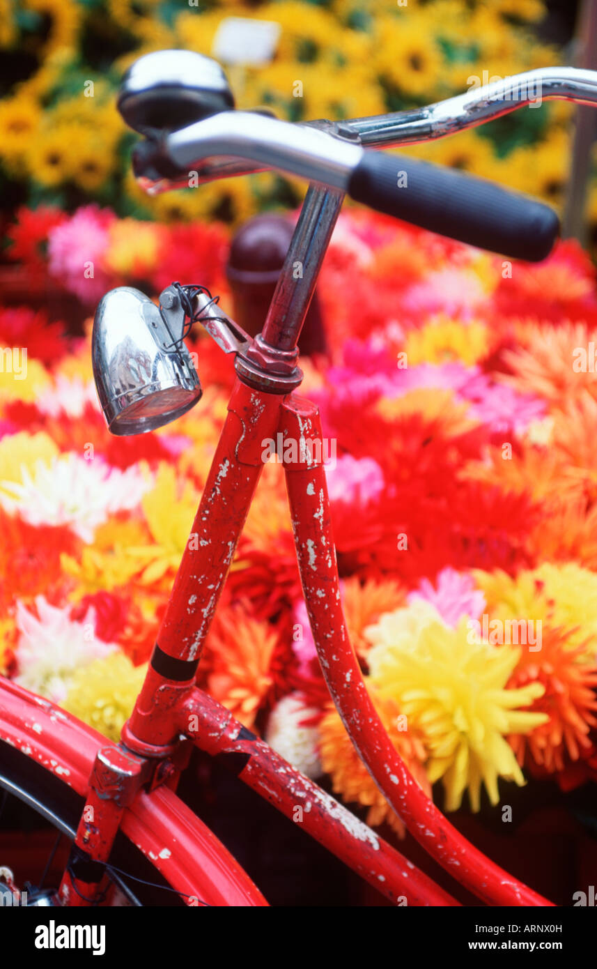 Cycle bike flower display hi-res stock photography and images - Alamy